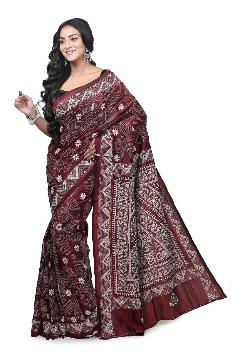 Boutique Kantha Stitch Sari – banglarsare